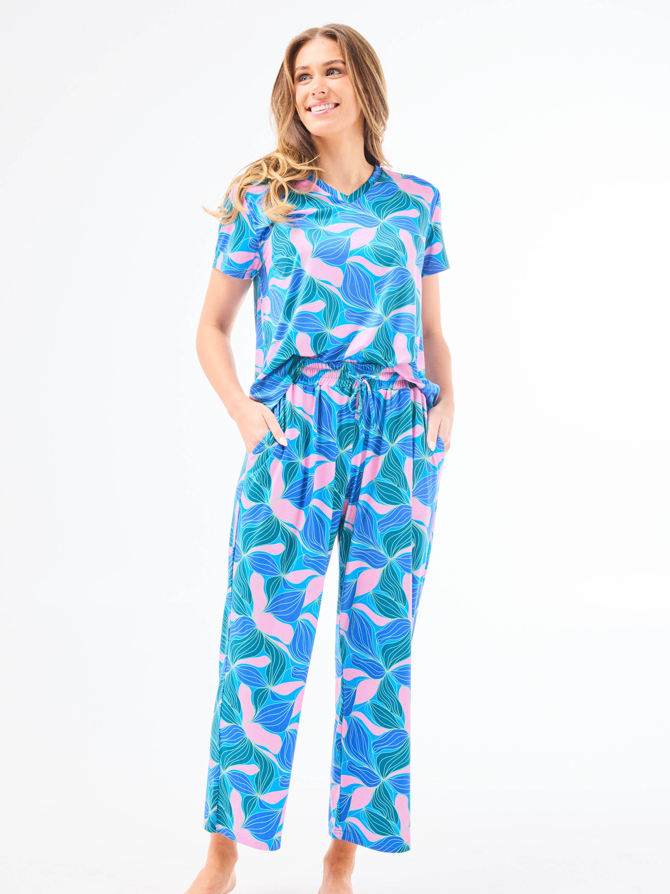Women's Alli Pants Set | Glow Over Blue – Mary Square